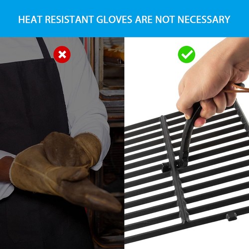 Grill Grate Lifter Cast Iron Universal Cooking Grid Lifter for Most ...