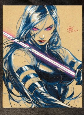 Psylocke Art Print Signed 8.5x11 | Art by Keyeske | eBay
