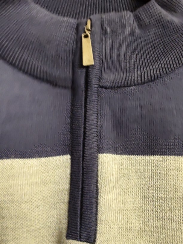 Pre owned Men's Marx & Dutch Collection Dark Blue Striped Sweater Size ...