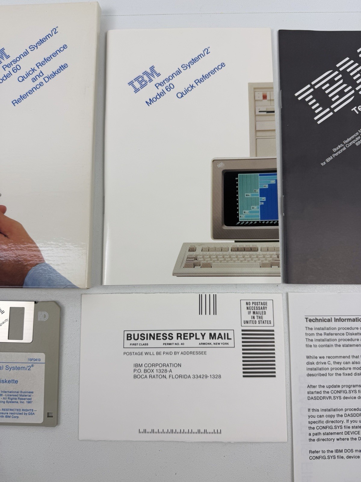 Vintage IBM PS/2 Model 60 Quick Reference Manual & Computer Model 50/60 Diskette | eBay