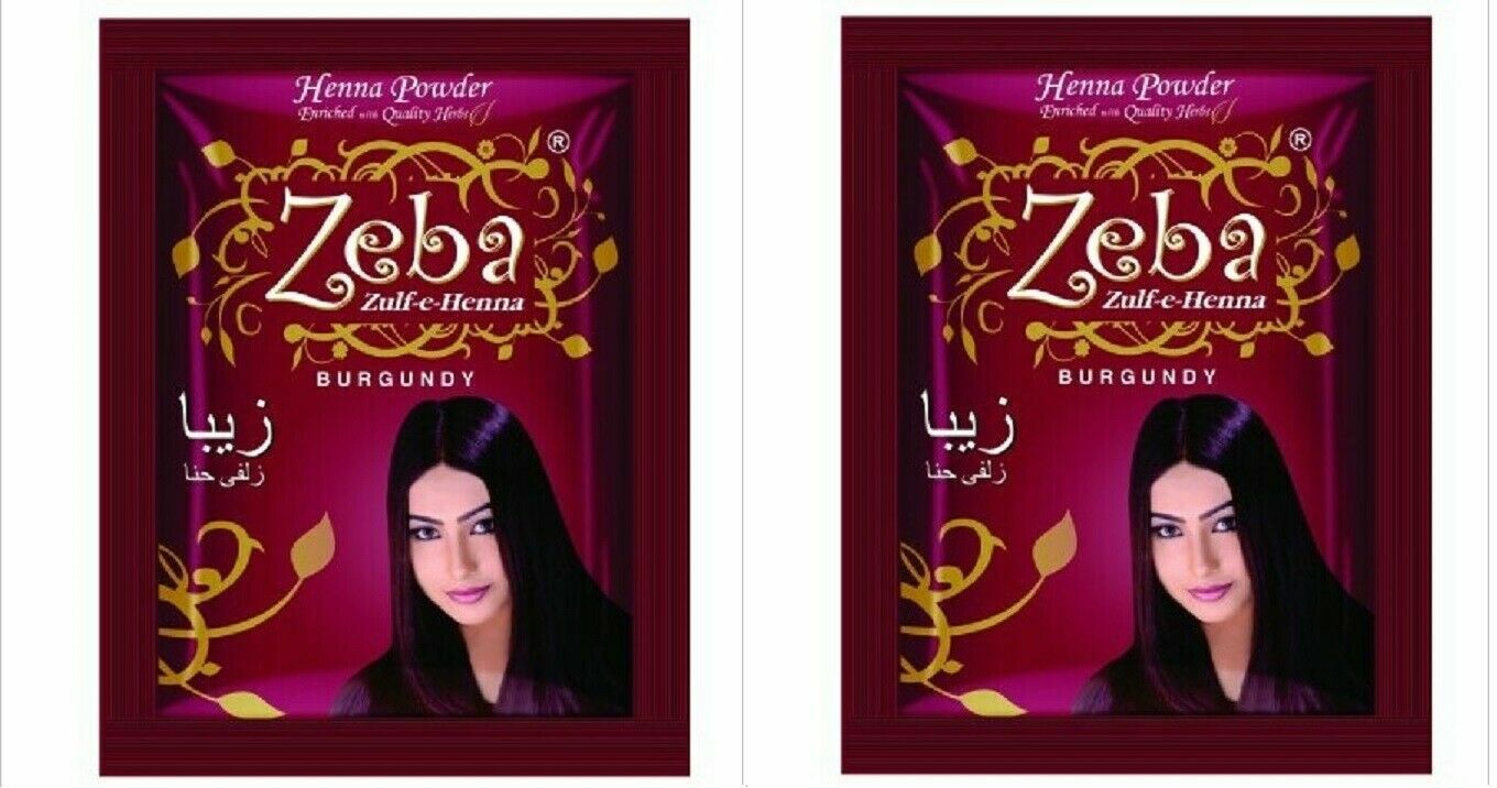 Zeba Indian Herbal Henna Hina Hair Color Dye Amla Aritha Shikakai ...