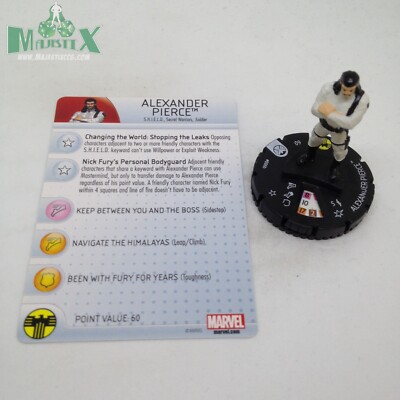 Heroclix Nick Fury, Agent of SHIELD set Alexander Pierce #006b Common w ...
