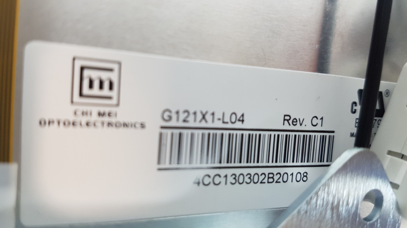 LUMENIS ALCD-12P1-LM-W/O VHB LCD Panel Chi Mei Optoelectronics G121X1 ...