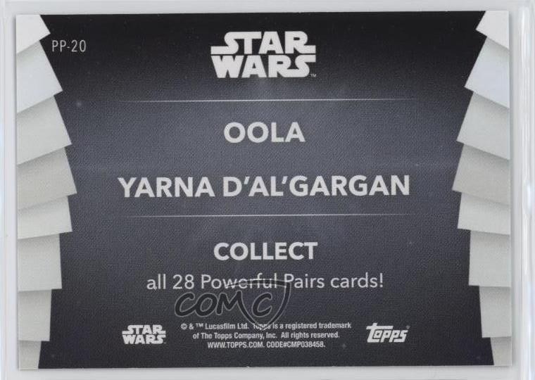 2020 Women of Star Wars Powerful Pairs Purple 10/25 Oola Yarna D'Al ...
