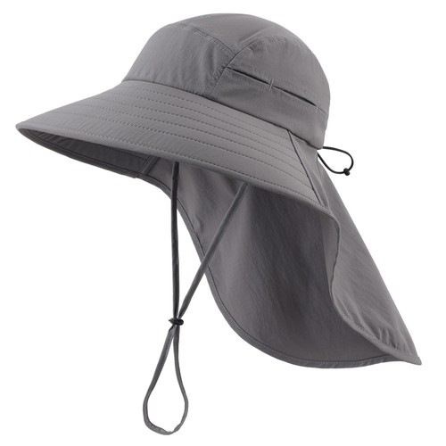 UPF 80+ Sun Hat for Men Women Wide Brim Sun Hat with Neck Flap UV ...
