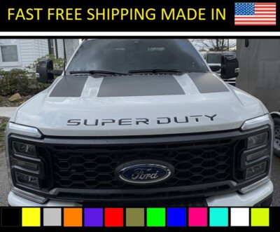 Fits Ford F350 F250 Super Duty Hood Stripes Vinyl Graphics Decal 2023 ...