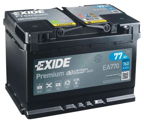 Exide 067TE Premium Carbon Boost EA770 12V 77Ah 760A 096 Batterie de ...