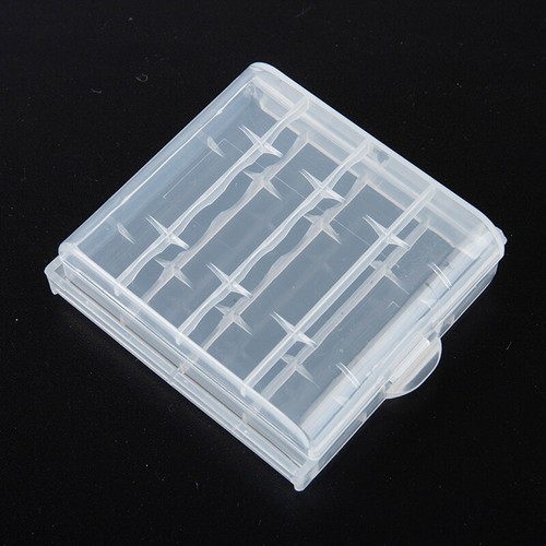 4 grid Portable Hard Plastic Case Holder Storage Box Cover for AA / AAA ...