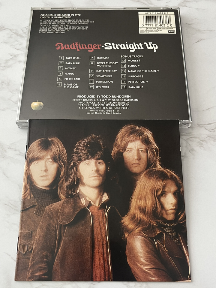 Badfinger Straight Up CD ORIGINAL UK PRESS! 1993 Apple BONUS TRACKS ...