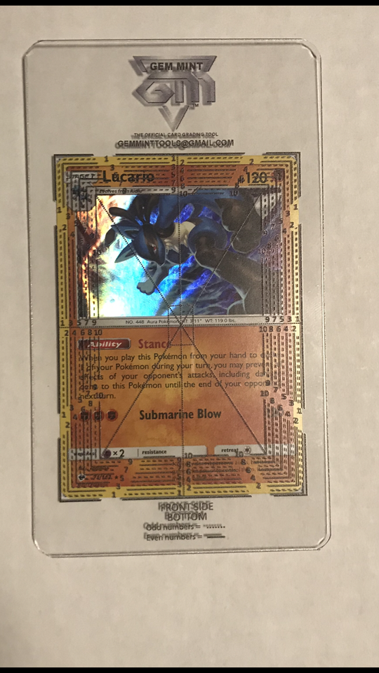 Card Grading / Centering card tool Gem Mint PSA / BGS / TCG Pokémon ...