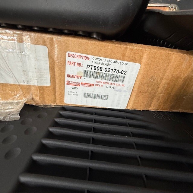 (1) Genuine Toyota 14-19 Corolla All Weather Floor Mat Pt908-02170-02 ...