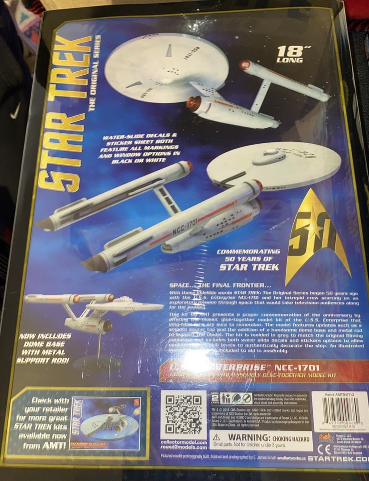 Star Trek USS Enterprise Model Kit AMT 1:650 50th Anniversary 2016 ...
