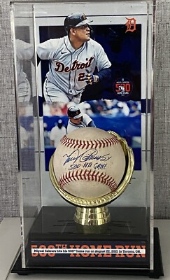 Miguel Cabrera 500 Home Run Signed Game Ball “500 HR Game” inscribed ...