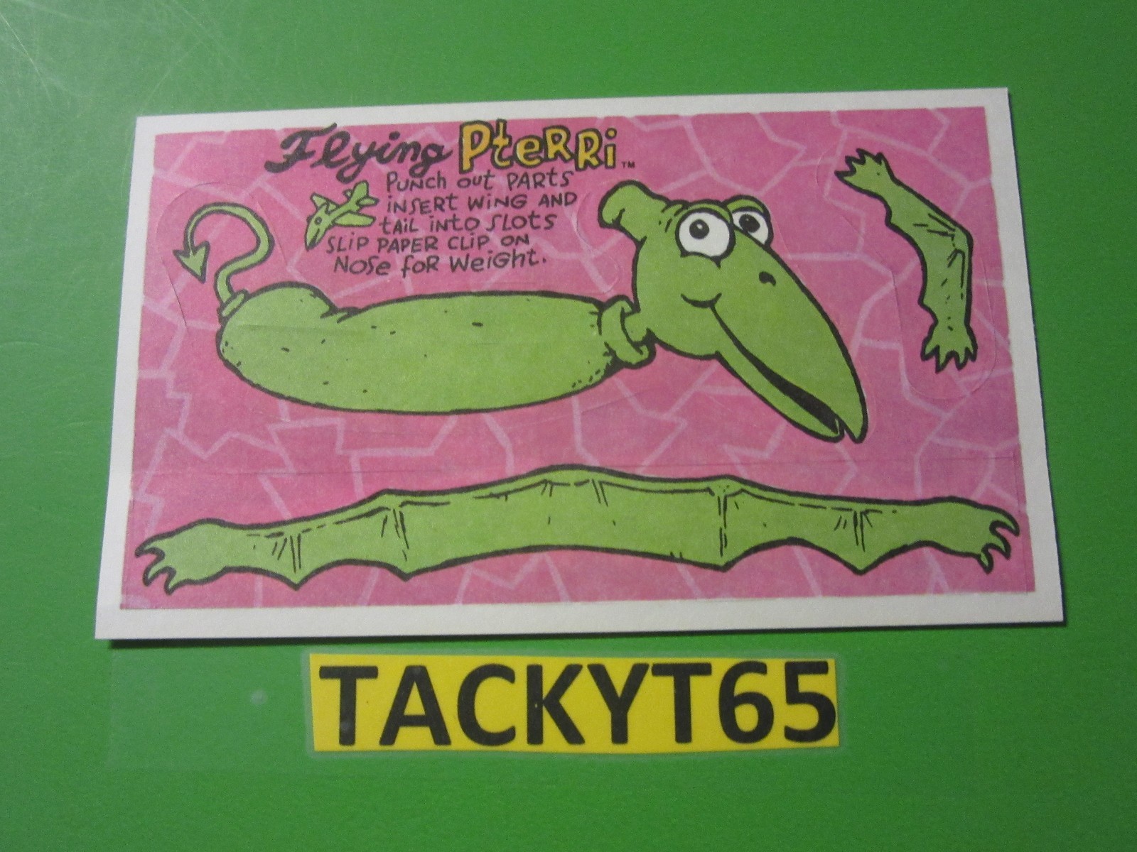 1988 PEE WEE’S (HERMAN) PLAYHOUSE ACTIVITY FLYING THINGS CARD(S) YOU ...