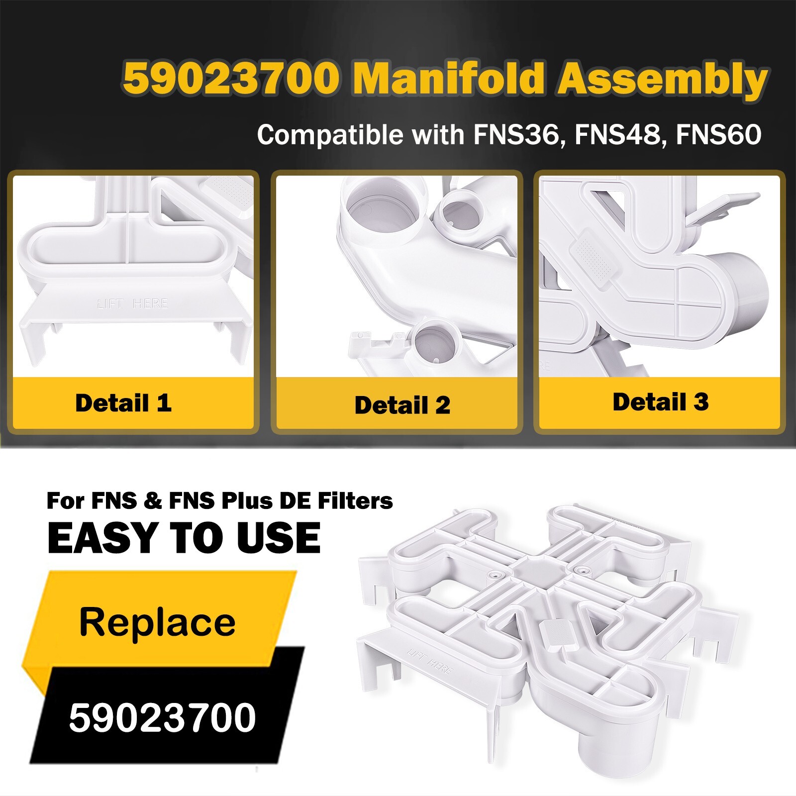 59023700 Manifold Assembly for FNS FNSP HEAVY DUTY Built in Air Blead ...