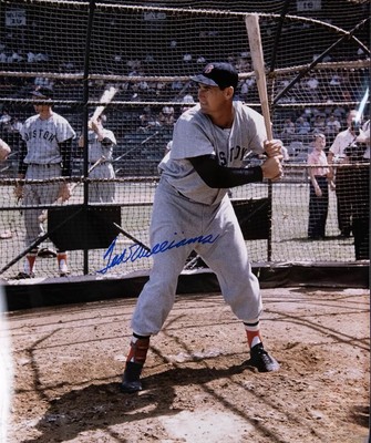 TED WILLIAMS SIGNED BOSTON COLOR 8X10 PHOTO *REPRINT* | eBay