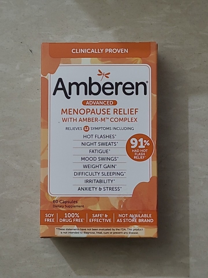 Amberen Multi-Symptom Menopause Relief 60 Caps Expiration: 11/2025+ | eBay