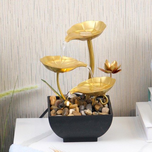 Tabletop Water Fountain 3 Tier Small Desk Waterfall Fountain for Living ...