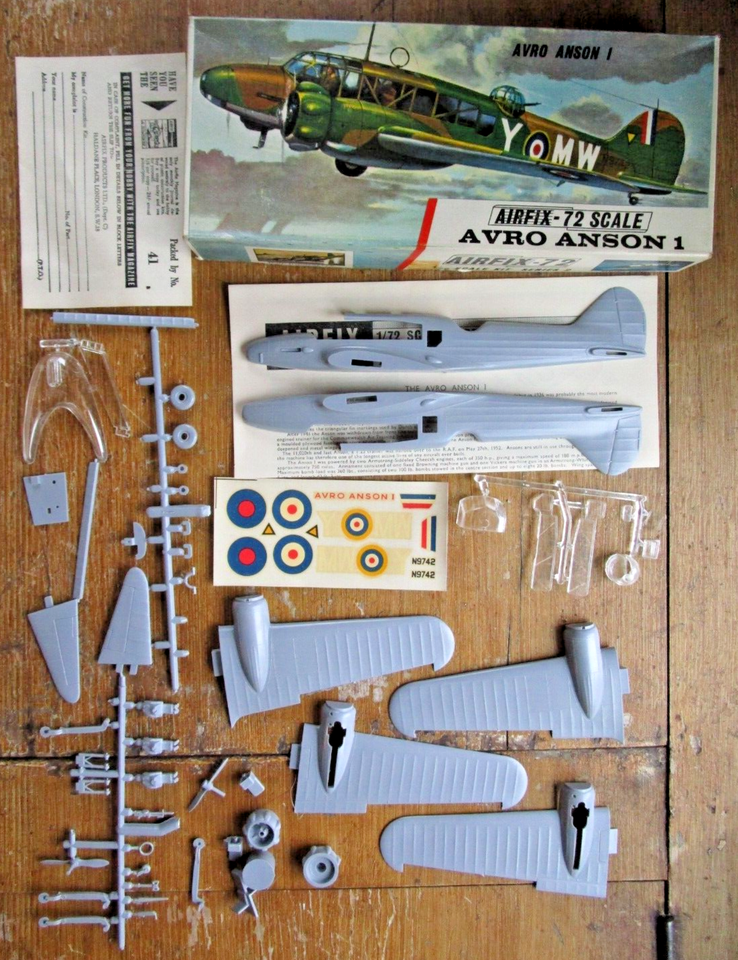 Vintage AIRFIX Airplane MODEL KITS 1/72 Avro Anson LOCKHEED HUDSON ...