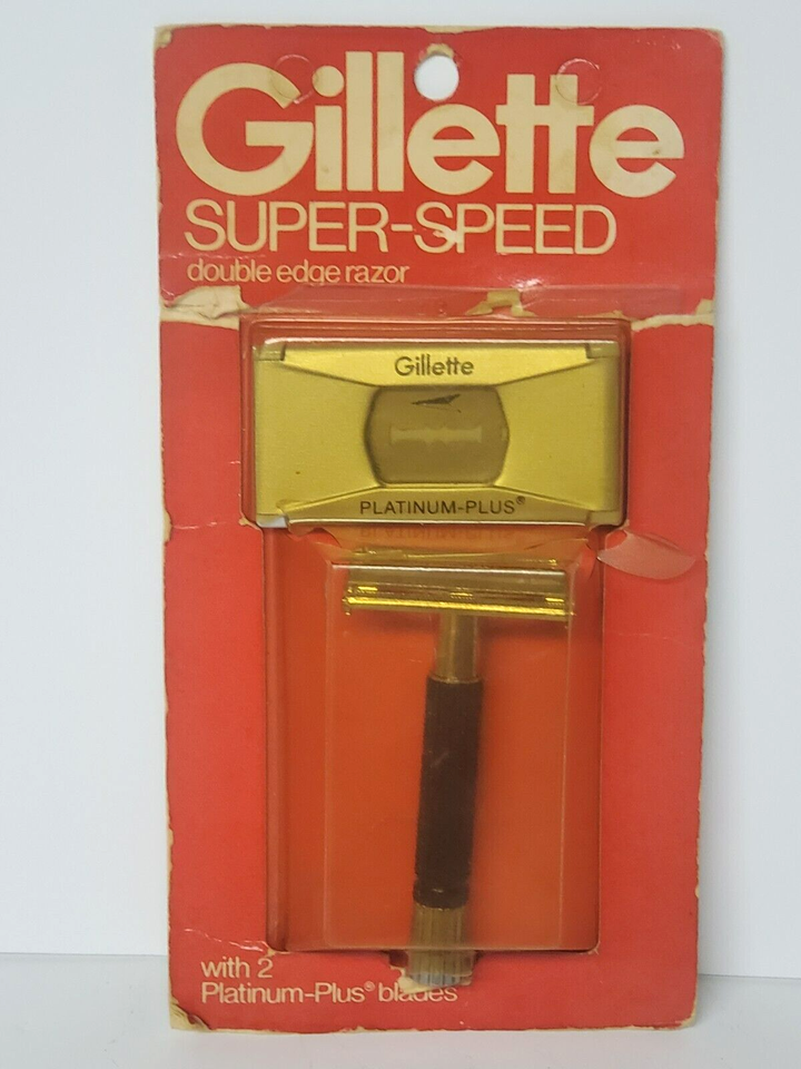 Vintage Gillette Double Edge Black Handle Super Speed Safety Razor | eBay