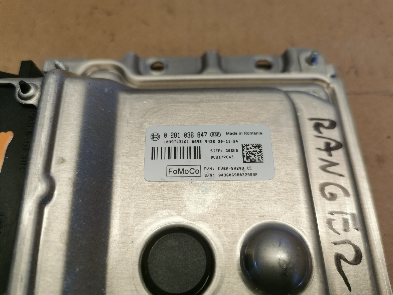 FORD RANGER T6 P375 2020 ADBLUE AD BLUE CONTROL UNIT MODULE 0281036847 ...