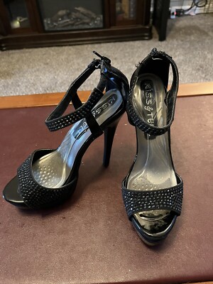 Kiss & Tell Womens Size 7 Black Stiletto High Heel Pump | eBay