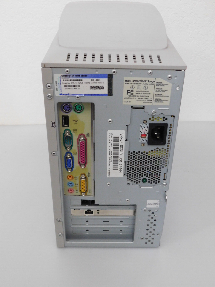Vintage eMachines T1090 Desktop Computer Intel Celeron 900MHz 256MB Ram ...