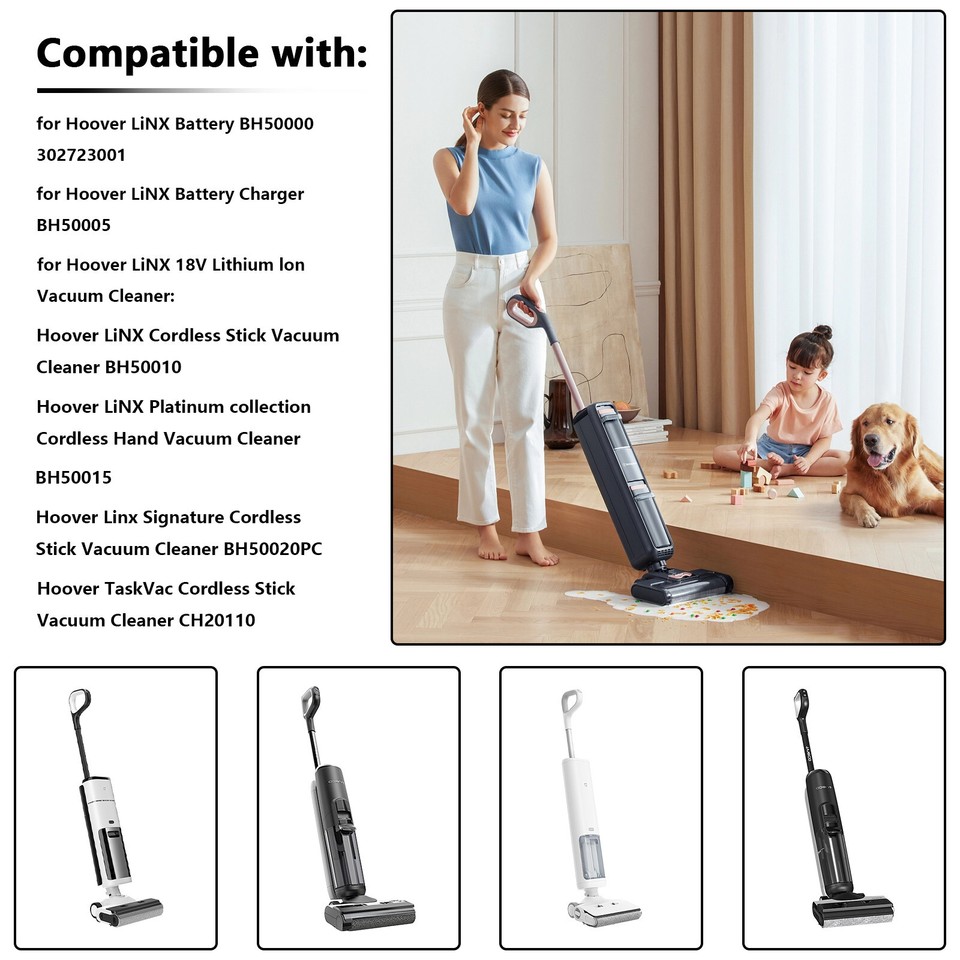 4.0Ah For Hoover Linx Battery BH50000 18V Lithium Ion For LINX Cordless ...