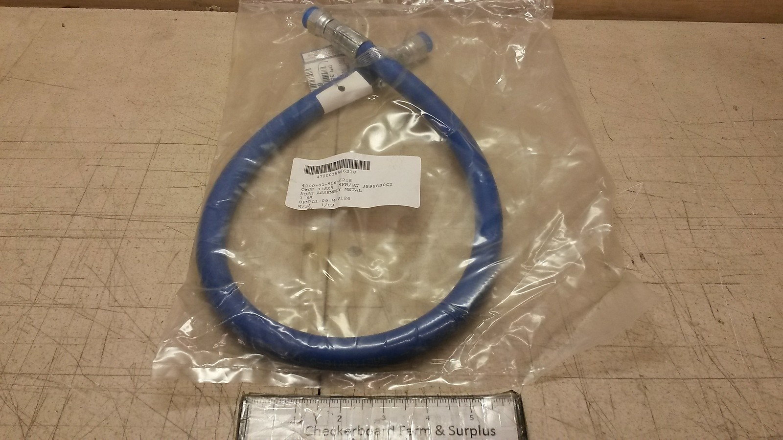 NOS Navistar Hose Assembly 3598830C2 Blue 1/2" x 35" Mrap 4720015566218 ...