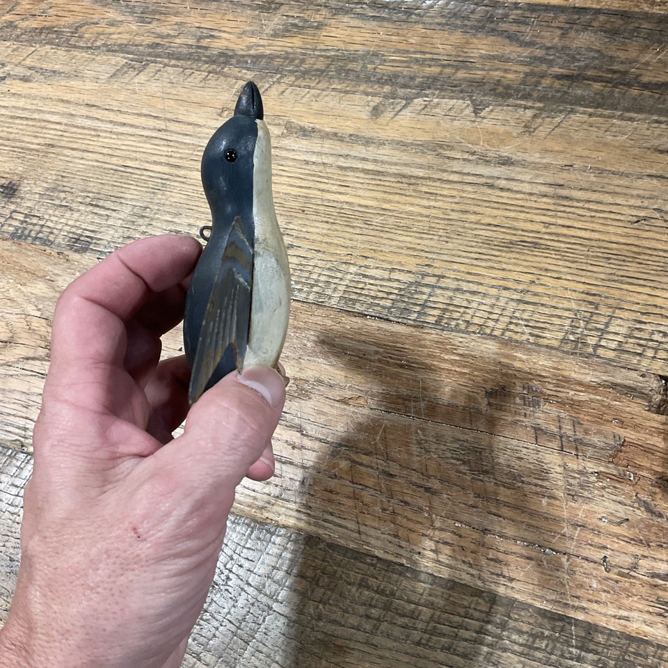 Vintage Bird Fishing Decoy Hand Carved Painted | eBay