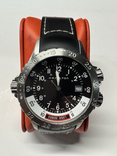 Hamilton H745110 Navy Sub Watch GMT- RARE. LIKE KNEW | eBay