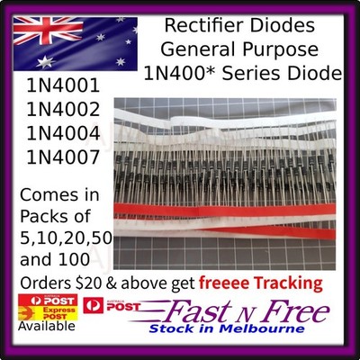 Rectifier Diodes 1N4001 1N4002 1N4004 1N4007 General Purpose DO-41 ...