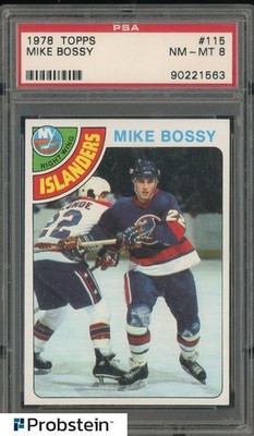 1978 Topps Hockey #115 Mike Bossy Islanders RC Rookie HOF PSA 8 NM-MT ...