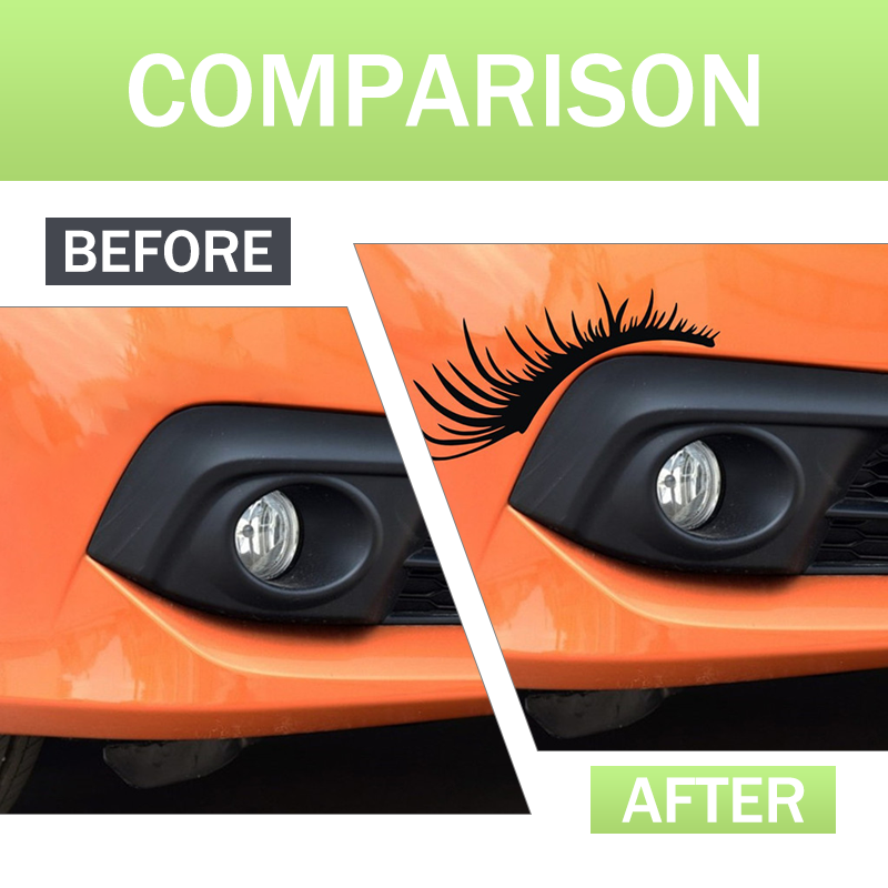 Car Eyelashes Stripe Decal Headlight Fog Eyebrow Stickers For MINI ...