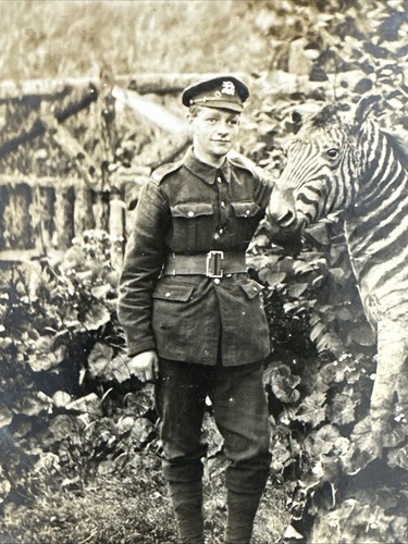Postcard RARE Leicester WW1 Soldiers On Zebra Military Vintage Social ...