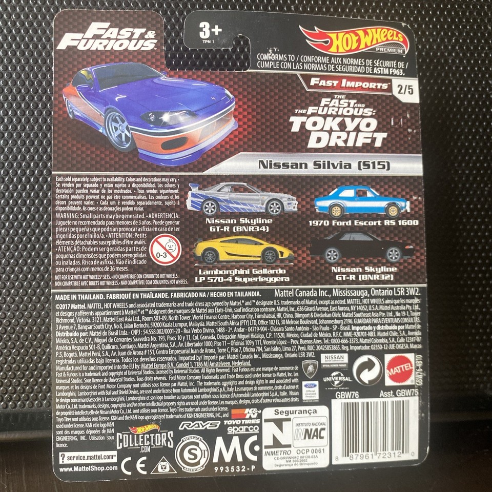 2019 Hot Wheels Premium FAST & FURIOUS Nissan Silvia (S15) Fast Imports ...