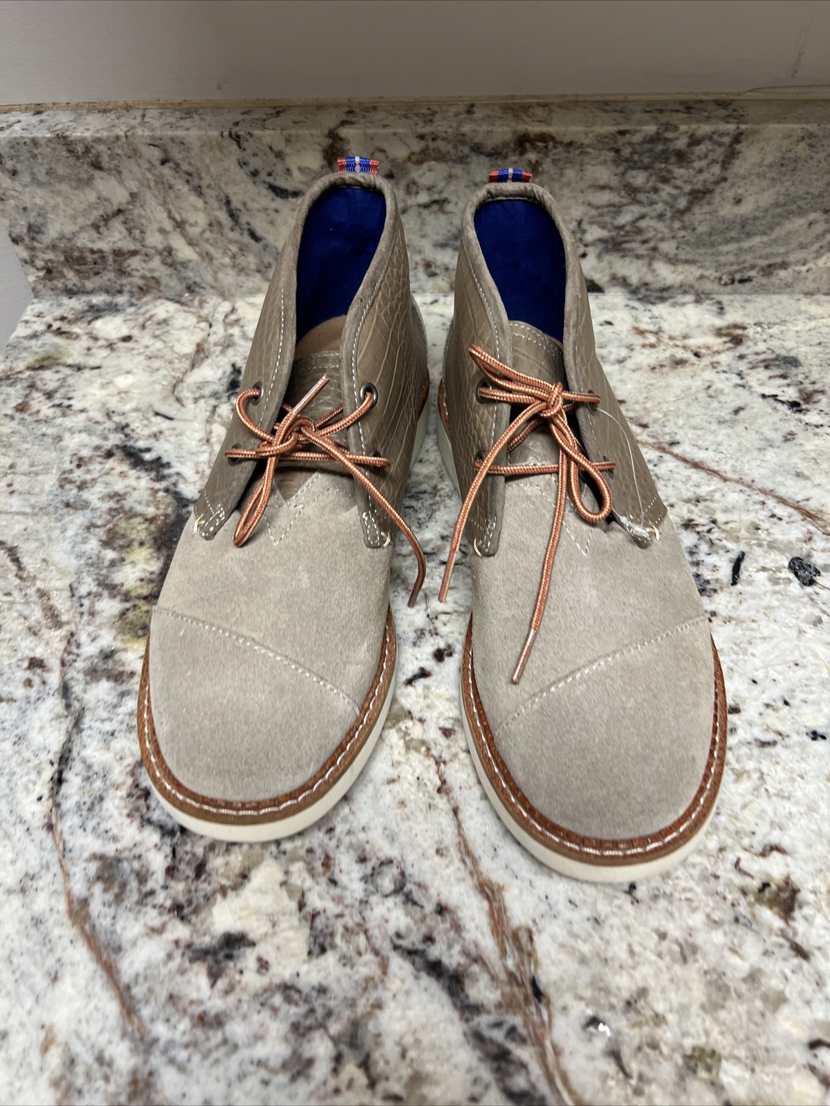 Toms Tan 380515 Suede Lace Up Men’s Boots/Shoes Size 7.5 Not Worn | eBay