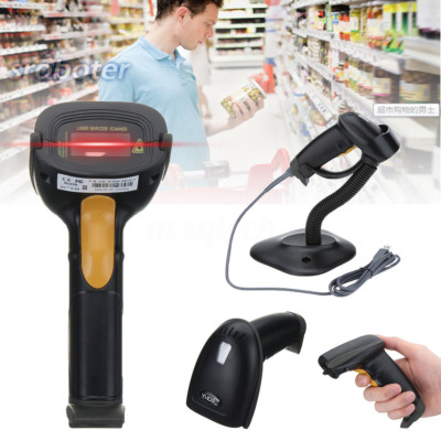 USB Laser Barcode Scanner Handheld Scanning Gun for Supermarket/Shop ...