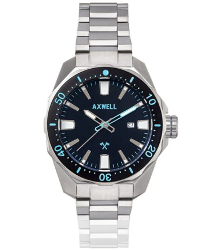 Axwell Timber Bracelet Watch w/ Date - Black/Blue NEW in box | eBay