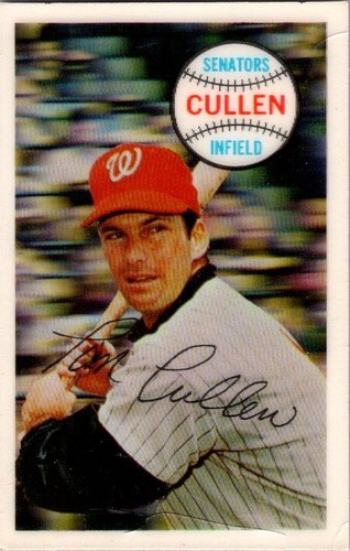 1970 Kellogg's 3-D Super Stars Tim Cullen #45 - Washington Senators | eBay