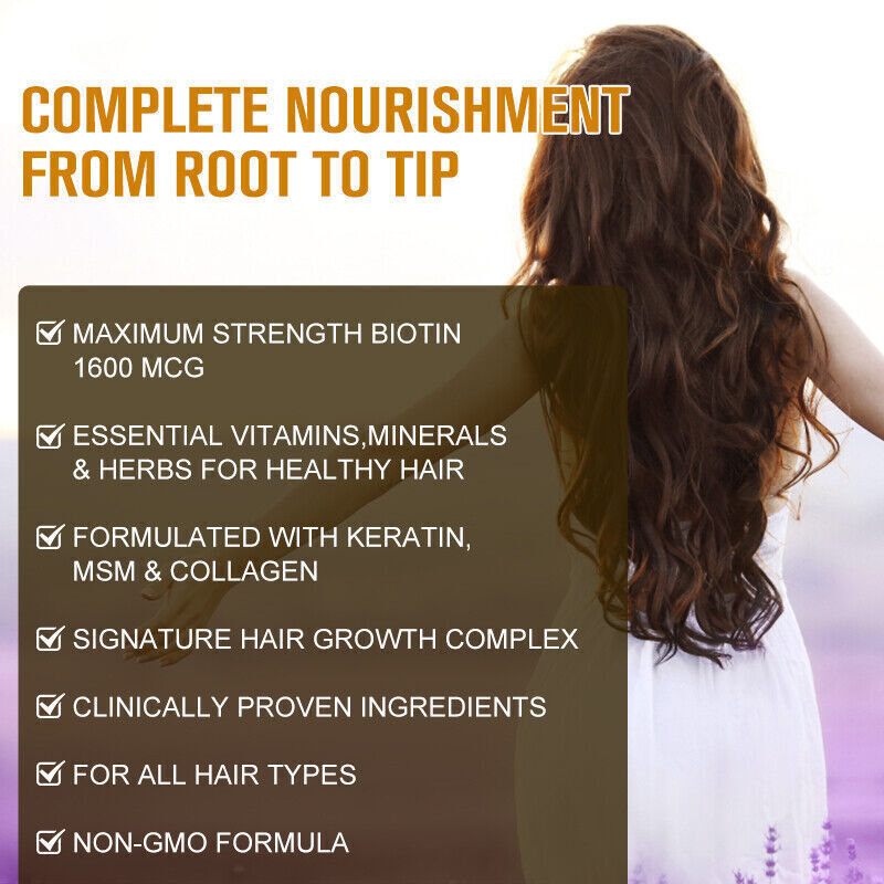 60Pills Advanced Anti Hair Loss Capsules | DHT Blocker Fast Hair Growth ...