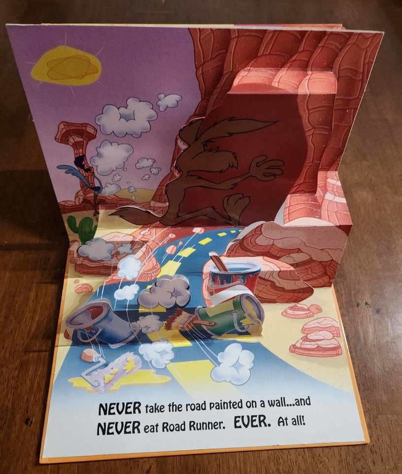 LANDOLL'S Wile E Coyote Gravity Lessons Pop Up Book 1996 WB Looney ...