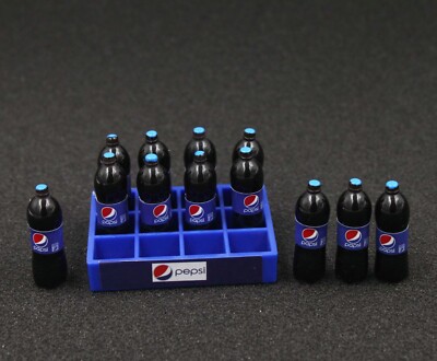 12 x 1/6 Pepsi bottle & crate for 12" figure Miniature Dollhouse Drink ...