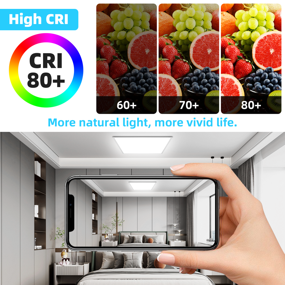 48W 600X600 LED Panel Light Suspended Ceiling Square Tile Grid 65K ...