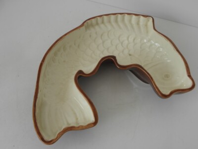 Alte Backform Pudding-Aspik Form Fisch Keramik | eBay.de