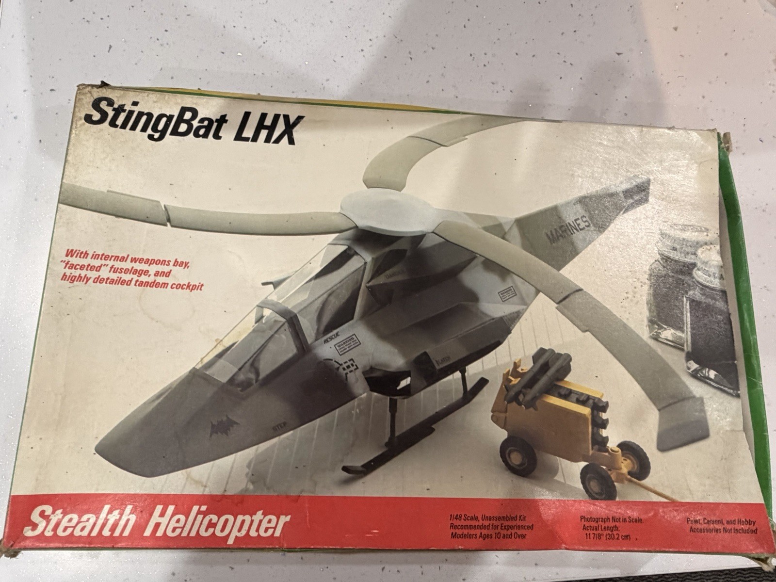StingBat LHX Stealth Helicopter 1/48 Scale Model Aircraft Boxed ...