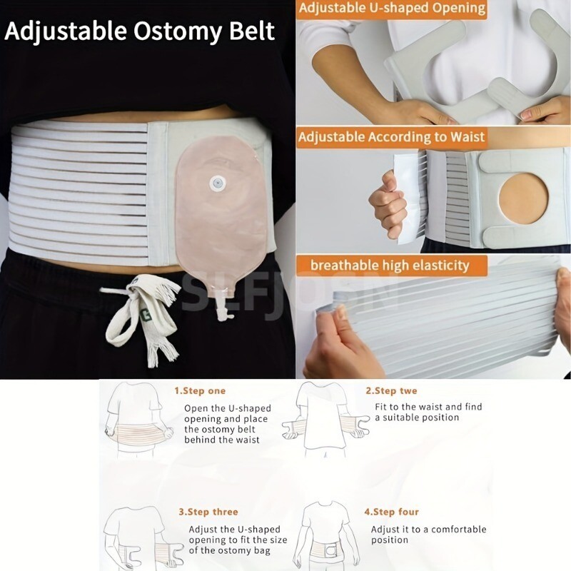 Adjustable Abdominal Ostomy Belt Stoma Support Portable Ileostomy ...