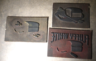 Vintage Printing Letterpress Rubber Block Cut. LOAVES BREAD (3 P) 6 3/4 ...
