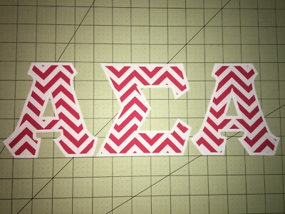 ALPHA SIGMA ALPHA 5 INCH GREEK SORORITY IRON ON LETTERS (NO SEW ...