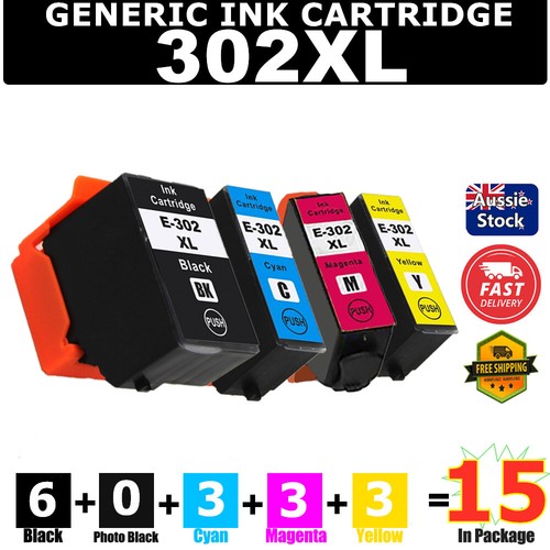 15x 302XL 302 XL Generic Ink Cartridge For Epson Expression XP6000 ...